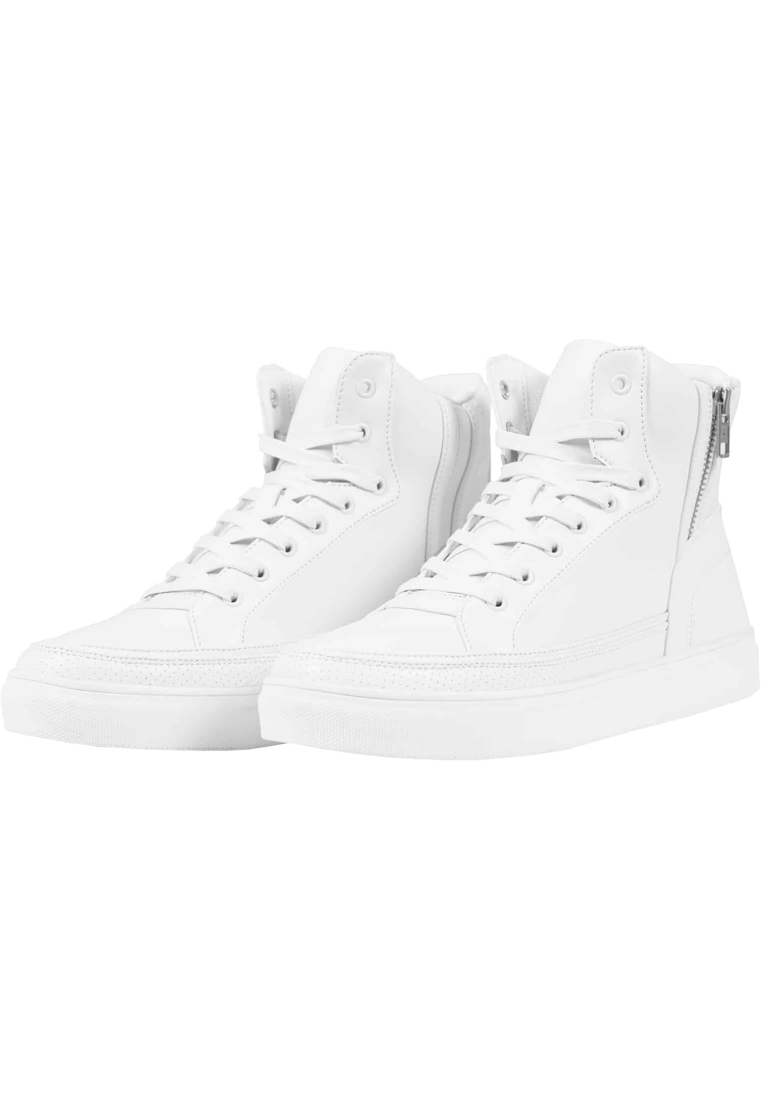 Urban Classics Zipper High Top Shoe White - Bomber Jackets